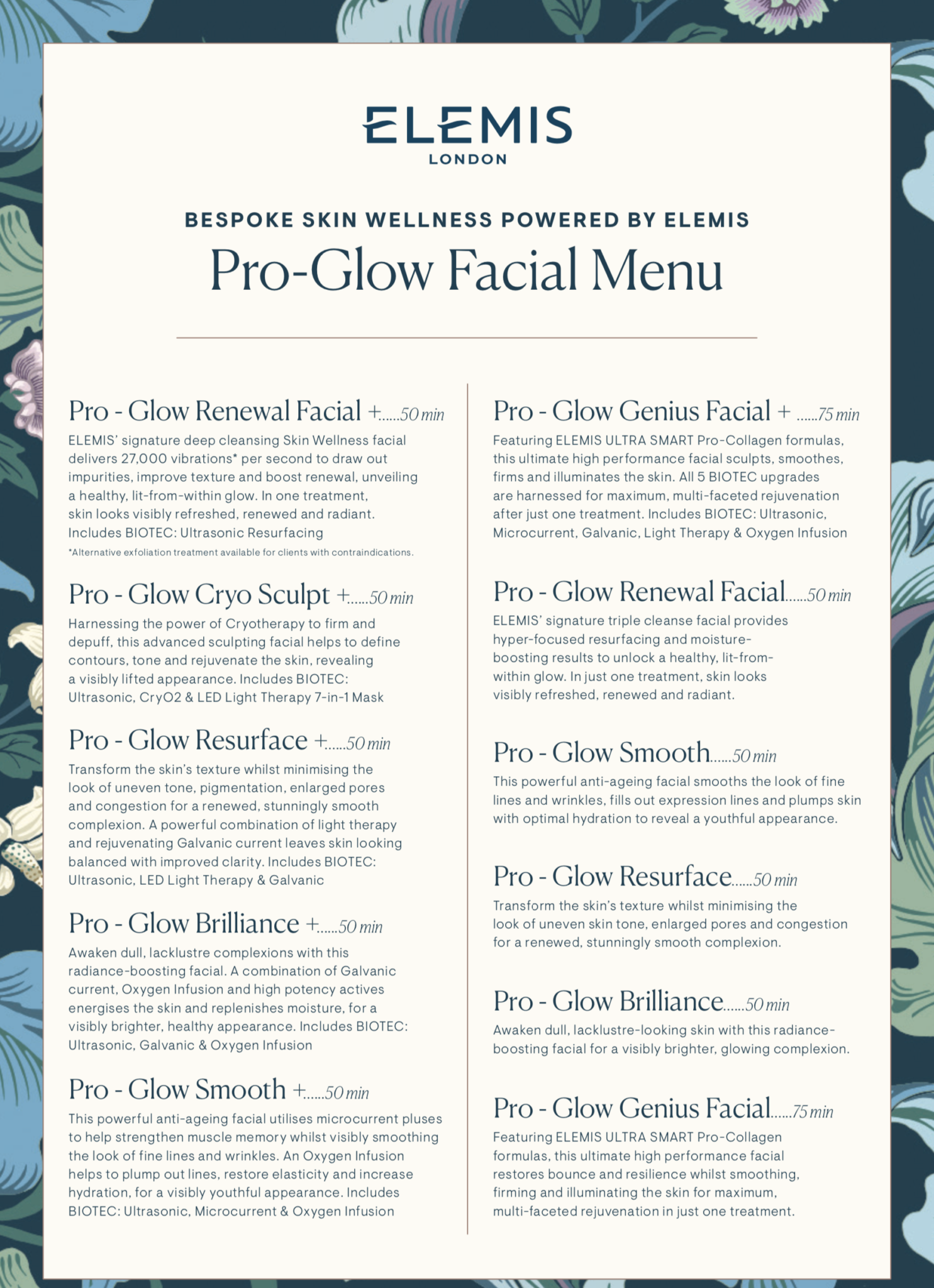 NEW Elemis Pro-Glow Treatment Menu – Eden Beauty & Aesthetics